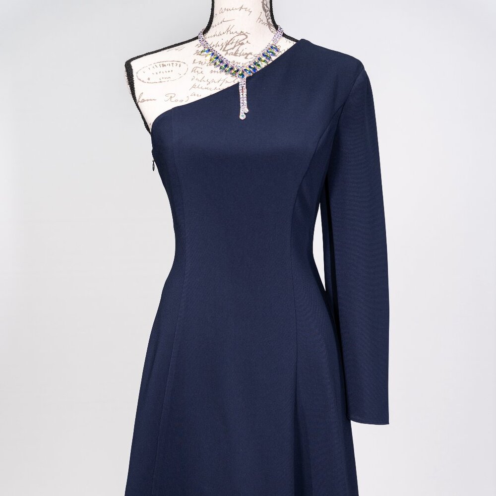 282-5a7 Cinq A Sept Navy Blue Dress - Gem